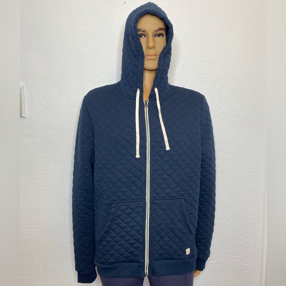 Marine Layer Corbet Quilted Full Zip Hoodie Jacket Me… - Gem